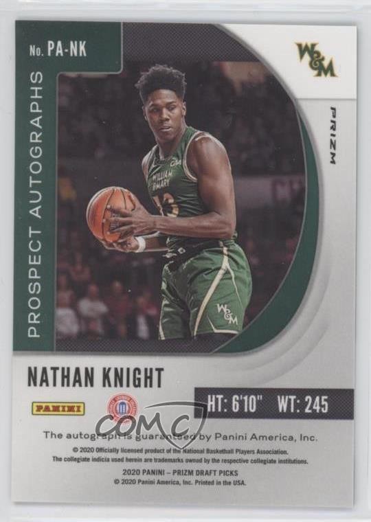 2020 Panini Prizm Draft Picks Prospect Green Nathan Knight #PA-NK ...
