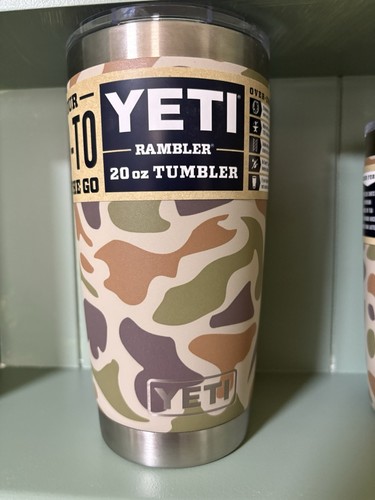 New YETI Tan Camo / Camouflage 20 oz. Rambler Tumbler Limited OG TAN ...
