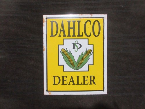 Porcelain Dahlco Dealer Enamel Metal Sign Plate Size 10" x 8" Inches | eBay