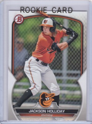 JACKSON HOLLIDAY ROOKIE CARD 2023 Bowman Baseball RC Baltimore Orioles ...