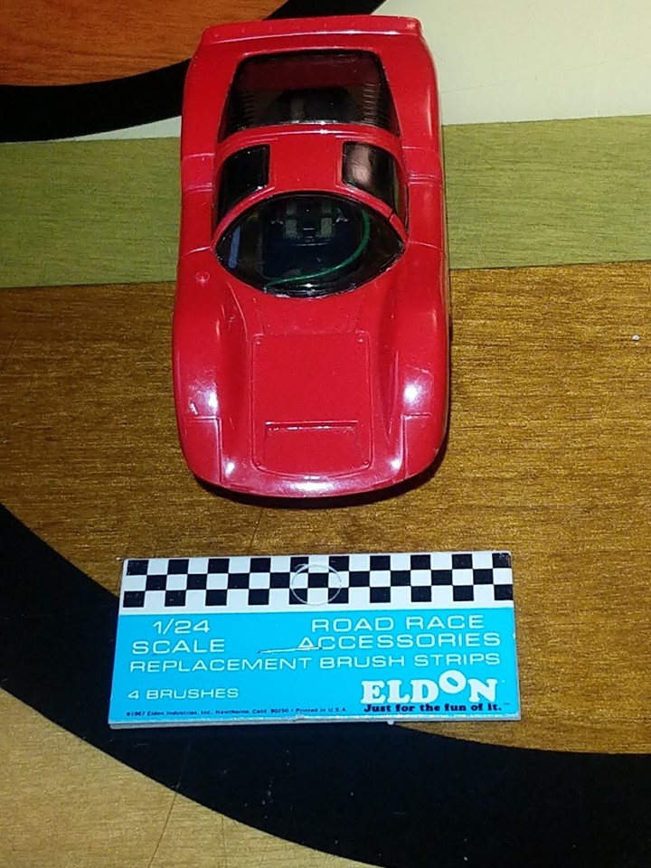 Vintage 1960's Eldon P-3 Ferrari Slot Car Red 1/32 1351-12 New Brushes ...