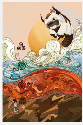 Avatar The Last Airbender Appa Bison Anime Poster Giclee Print Art ...