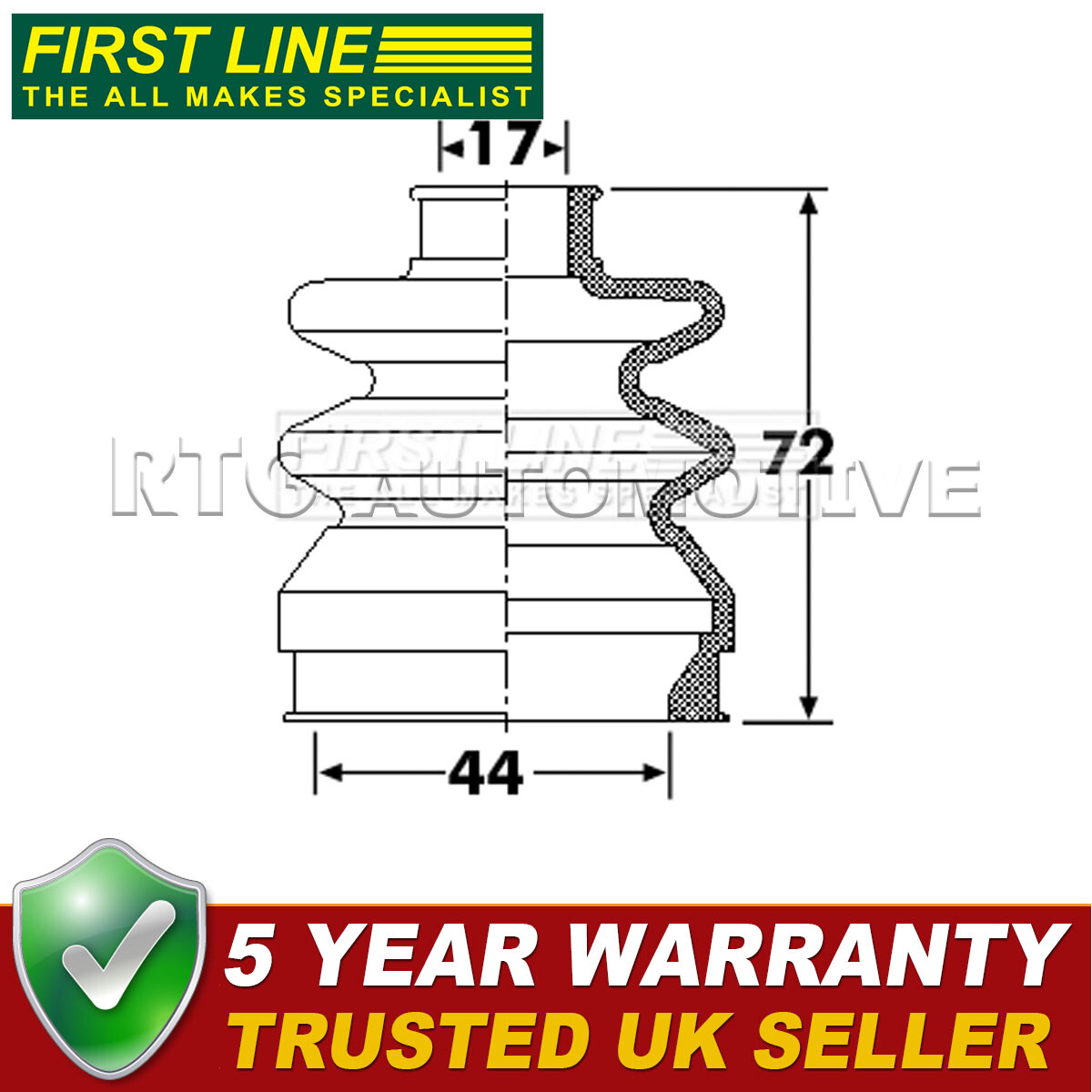 First Line Front Inner CV Joint Boot Set Fits Porsche 911 3.6 3.8 ...