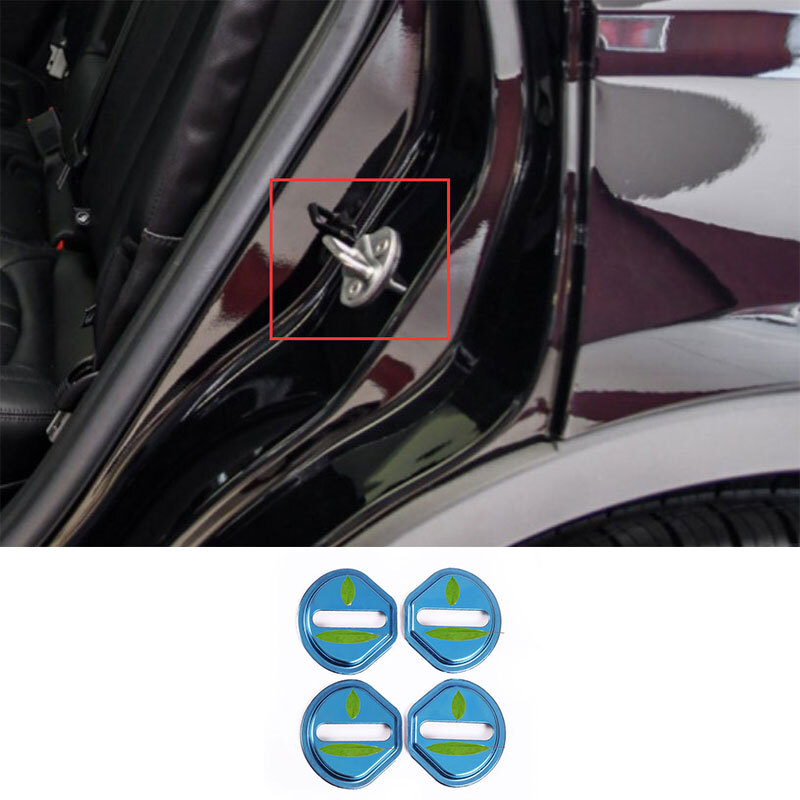For Lincoln MKX 2016-2018 Blue Titanium Door Lock Buckle Protection ...