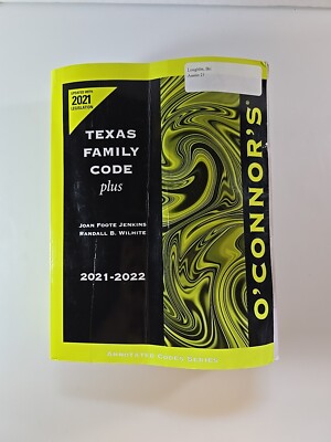Texas Family Code Plus, 2021-2022 , Joan Foote Jenkins | eBay