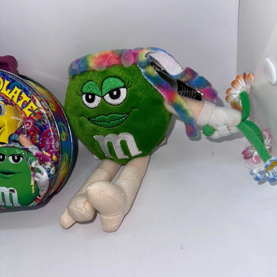 Vintage M&M's Chocolate Candies Plush Toy Figures With Collectible Tin ...