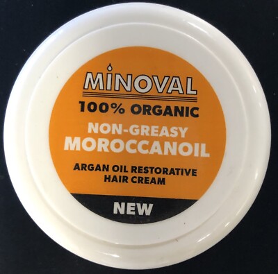 MINOVAL 100% ORGANIC NON-GREASY MOROCCAN OIL ARGAN OIL HAIR CREAM 150ml ...