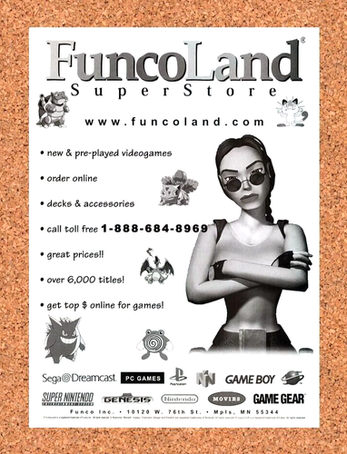 Tomb Raider PS1 FuncoLand Original 1997 Ad - Video Game Promo | eBay