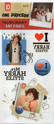 Lotto 3 pz. ONE DIRECTION TEMPORARY TATTOOS #2081 - Tatuaggi Temporanei ...