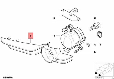 Genuine BMW E46 Cabriolet Coupe Fog Light Trim RIGHT Titanium OEM ...