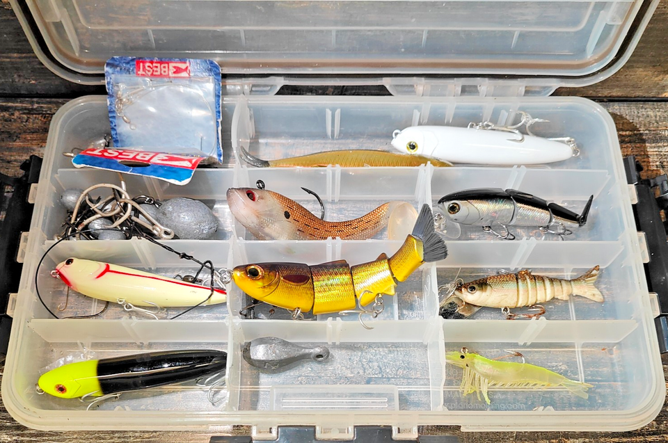 Plano Fishing Tackle Box With Lures and Assorted Fishing Gear Inside ...