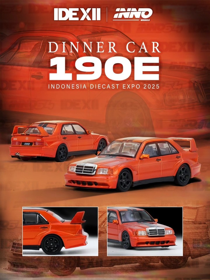INNO64 MERCEDES BENZ 190E EVO II DINNER CAR INDONESIA DIECAST EXPO 2025 ...