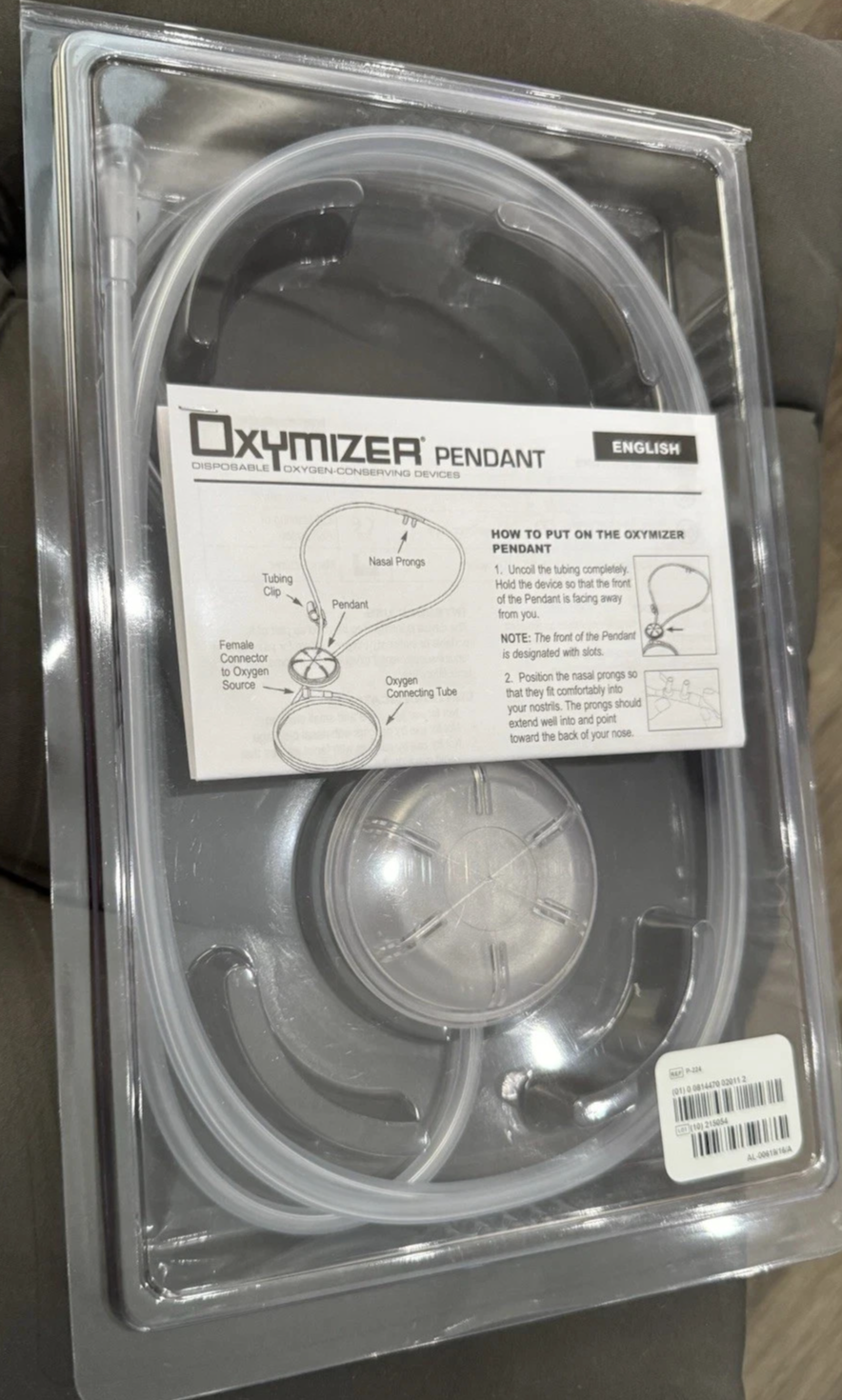 Oxymizer Pendant P-224 disposable oxygen-conserving device cannula w ...