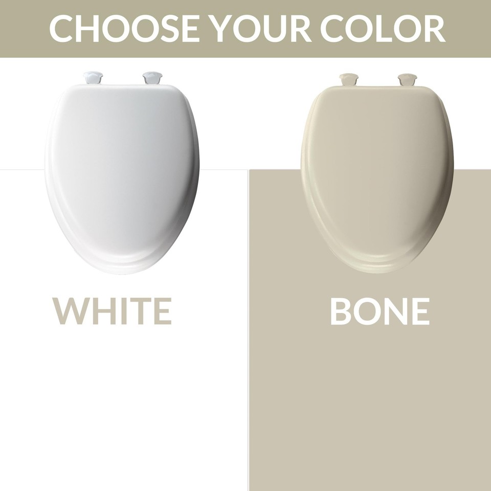 Padded Toilet Seat, Cushioned Soft Vinyl over Wood Core Seat, Secure ...