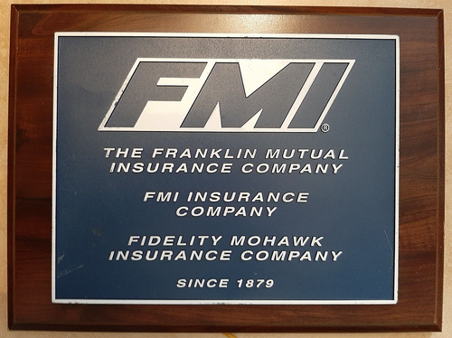 FMI Franklin Mutual Insurance Company Wood and Metal sign Since 1879 | eBay