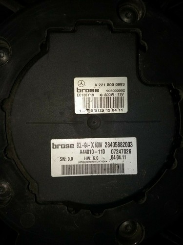 MERCEDES BENZ S Class W221 Radiator Fan A2219066500 for sale online | eBay