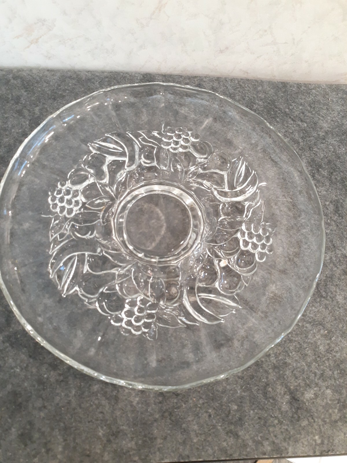 Vintage Beautiful Indiana glass Garland Clear Pedestal Cake Plate | eBay