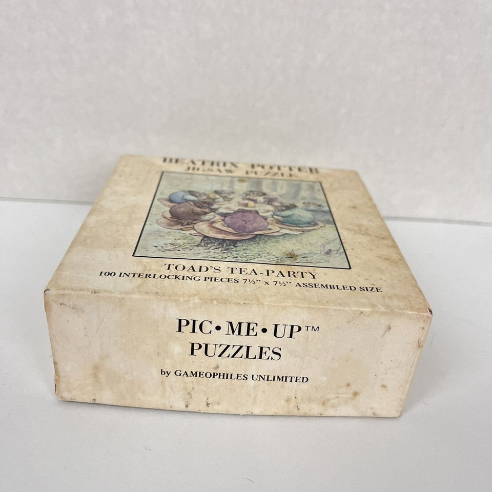 1973 Vintage Beatrix Potter Jigsaw Puzzle Toad's Tea Party 100 Pieces ...