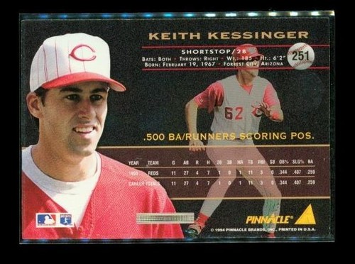 Vintage 1994 PINNACLE ROOKIE Baseball Trading Card #251 KEITH KESSINGER ...