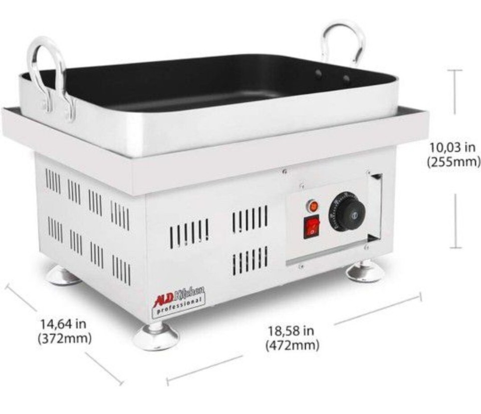 Korean Rice Cake Maker | Tteokbokki Machine | Nonstick | 18.6" x 14.6 ...