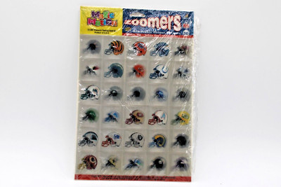 1997 Pinnacle Card Co NFL ZOOMERS Removeable Helmet Stickers Vtg Magic ...
