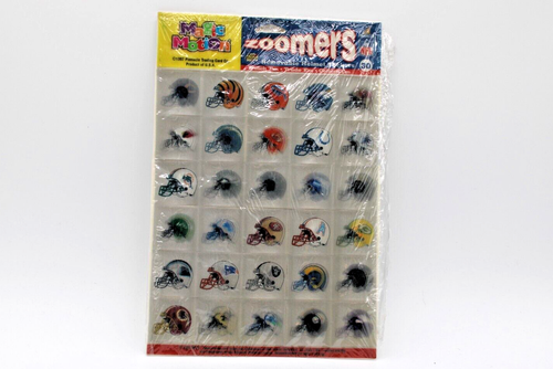 1997 Pinnacle Card Co NFL ZOOMERS Removeable Helmet Stickers Vtg Magic ...