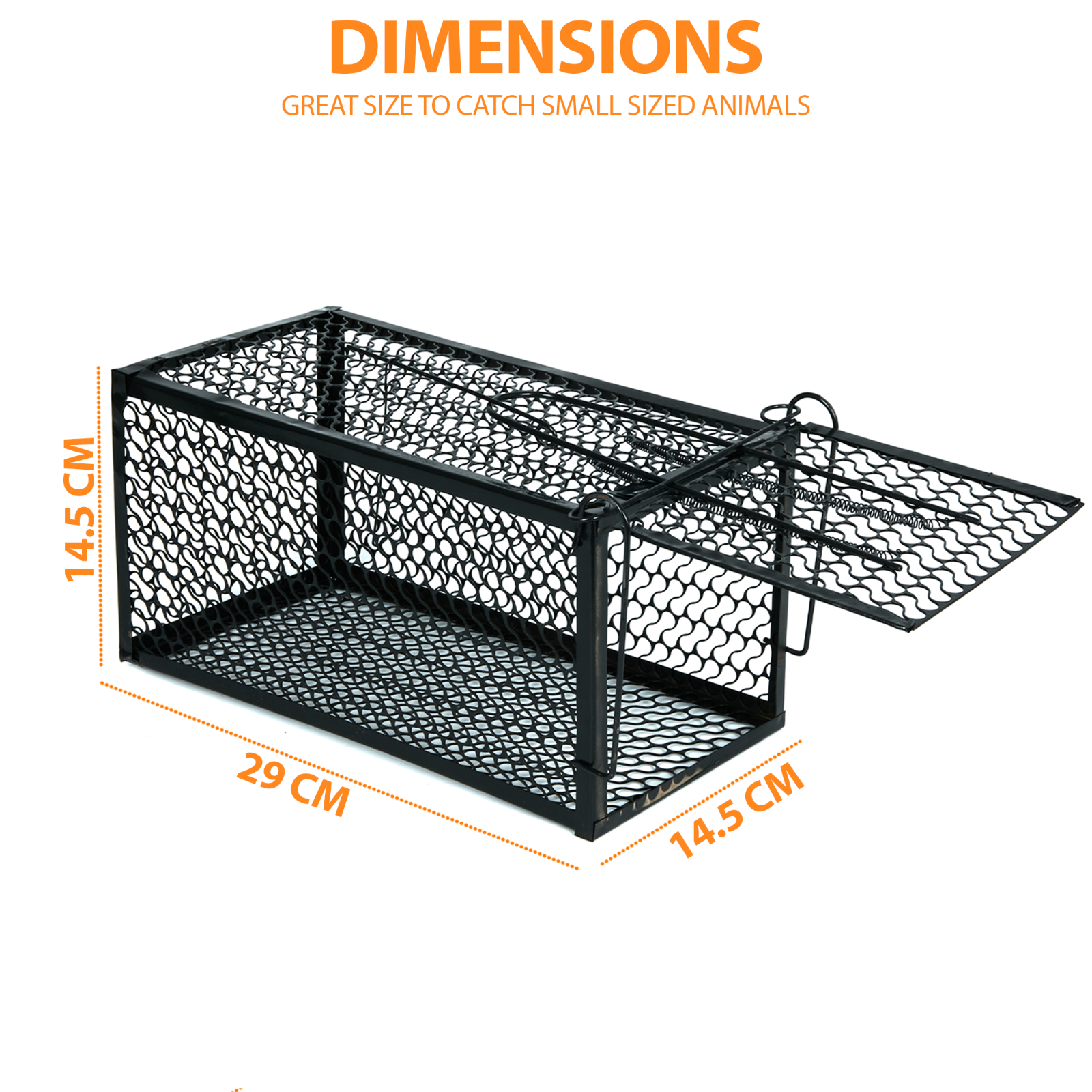 2 x RAT CATCHER SPRING CAGE TRAP HUMANE LARGE LIVE ANIMAL RODENT INDOOR ...