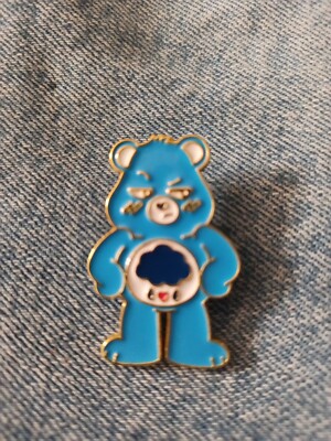 GRUMPY BEAR-"CARE BEARS"- ENAMEL, LAPEL, BROOCH PIN-NEXT DAY SHIPPING ...
