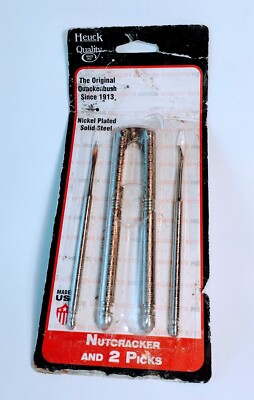 Heuck Original Nutcracker and Picks. NIP. Quakenbush. USA Nickle Plated ...