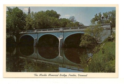 1963 PC: The Marble Memorial Bridge – Proctor, Vermont | eBay
