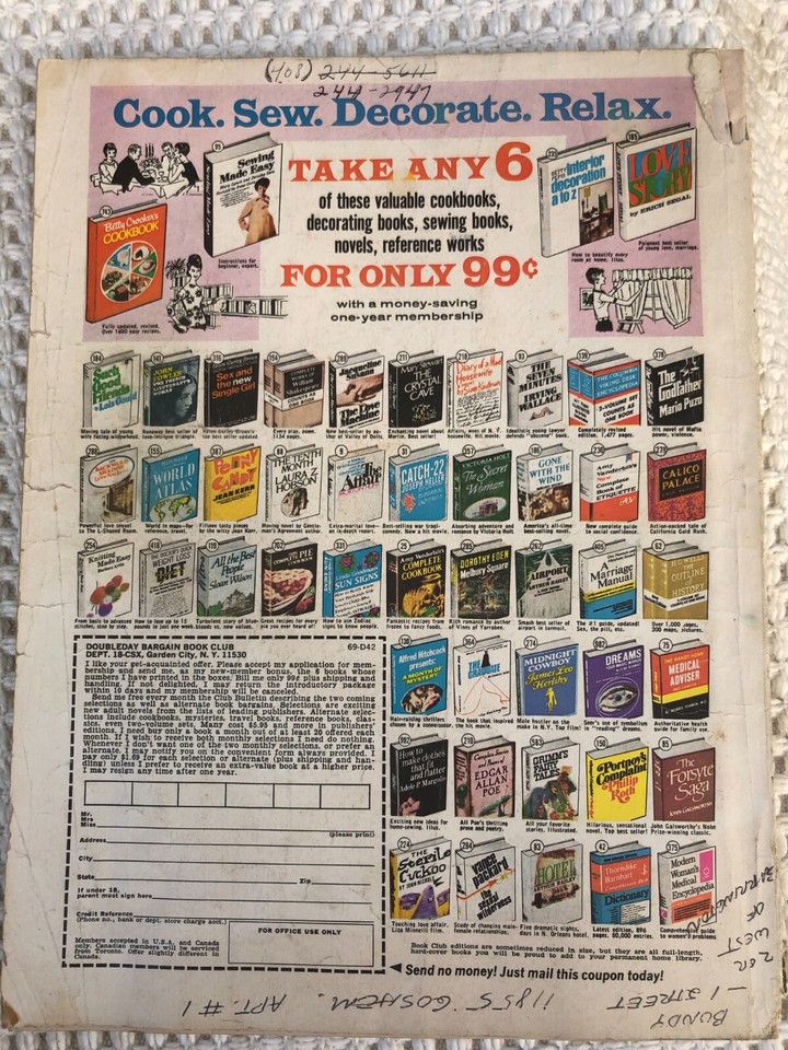 Vintage Cosmopolitan Magazine August 1971 Joyce Carol Oates Feature ...