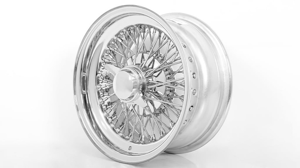 15x7" LA Wire Wheels Standard 72-Spoke Cross Lace Chrome Rims (1pc ...