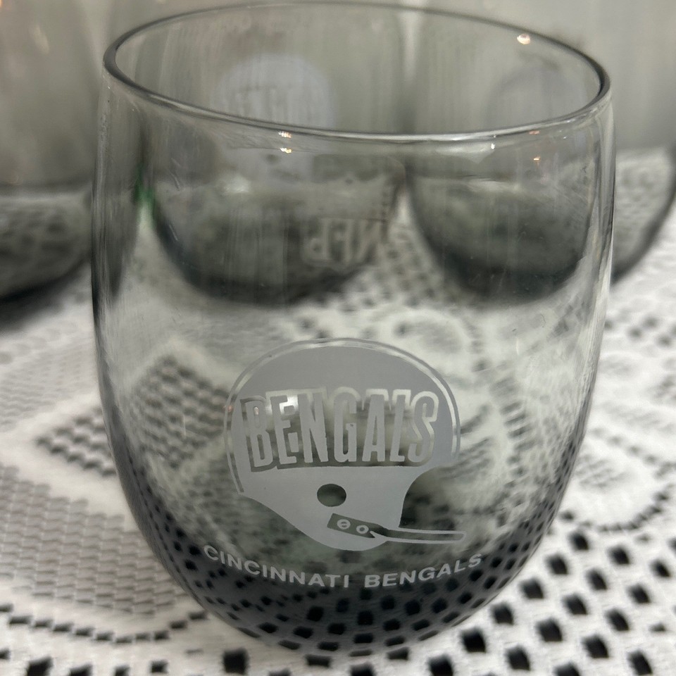 Cincinnati Bengals Football Stemless Wine Glass Gameday NFL Team Logo ...