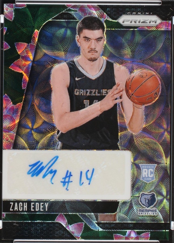 2024-25 Panini Prizm - Rookie Signatures Zach Edey #RSI-ZEG Lotus ...