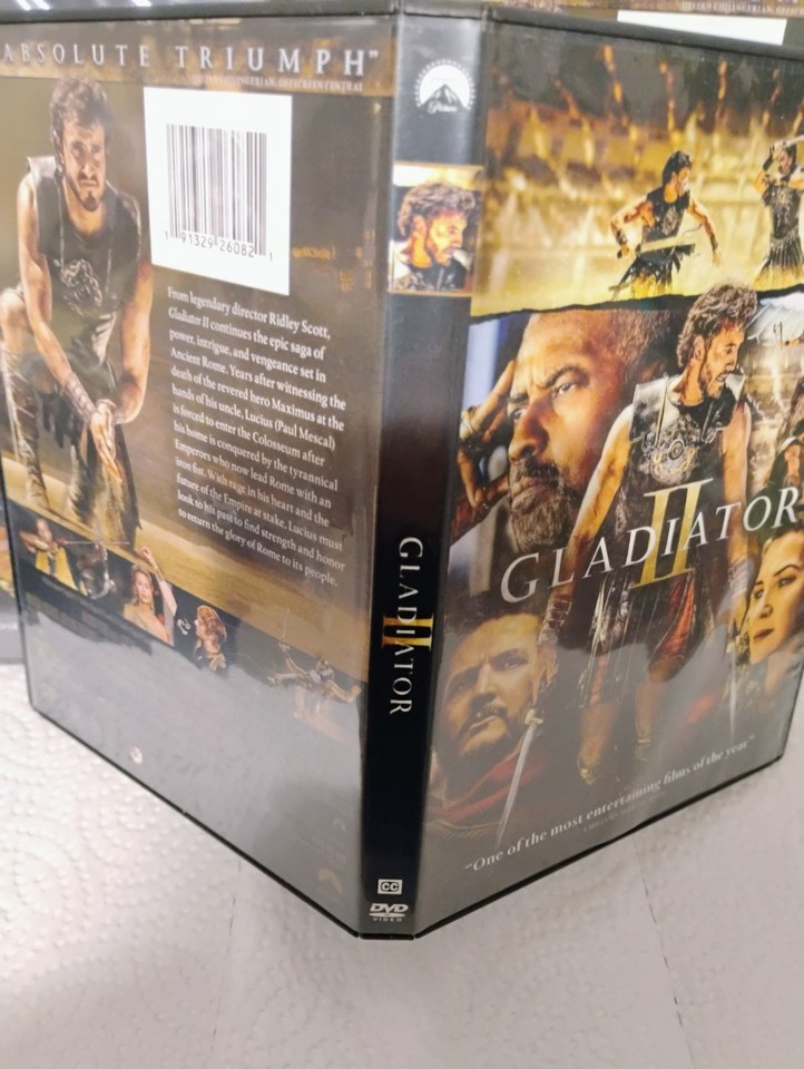 GLADIATOR II DVD (2024) , Paul Mescal & Denzel Washington📀💿Free Fast ...