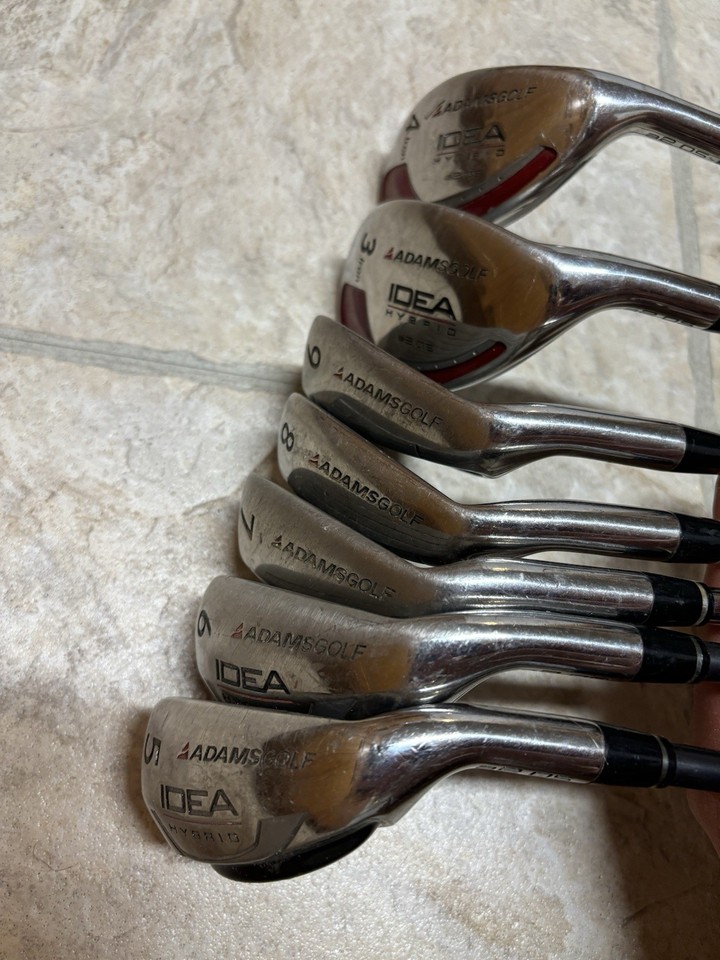 Adams Idea A2OS Hybrid Iron Set 3-9 Mens Reg Flex Graphite/Steel RH | eBay