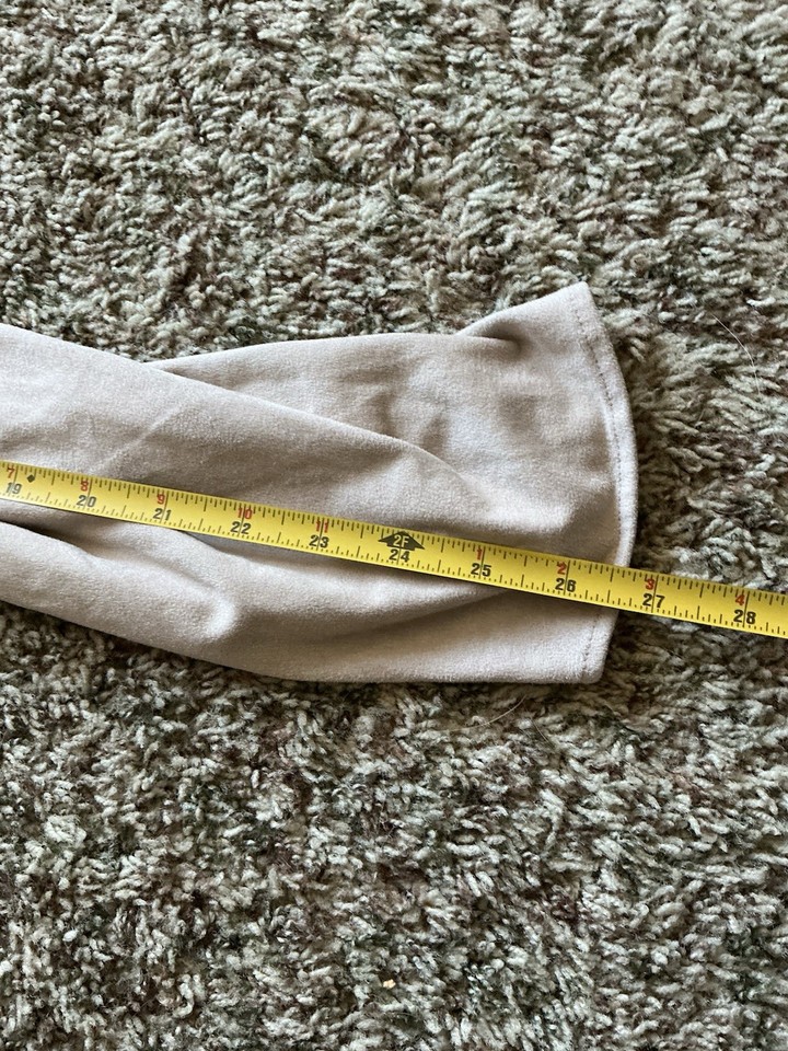 Dressbarn Open Front Long Sleeve Faux Suede Top Plus Size 1X Tan Beige ...