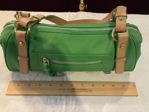 Ralph Lauren Green Leather Ricky Barrel Shoulder Bag – Lightly Used! | eBay