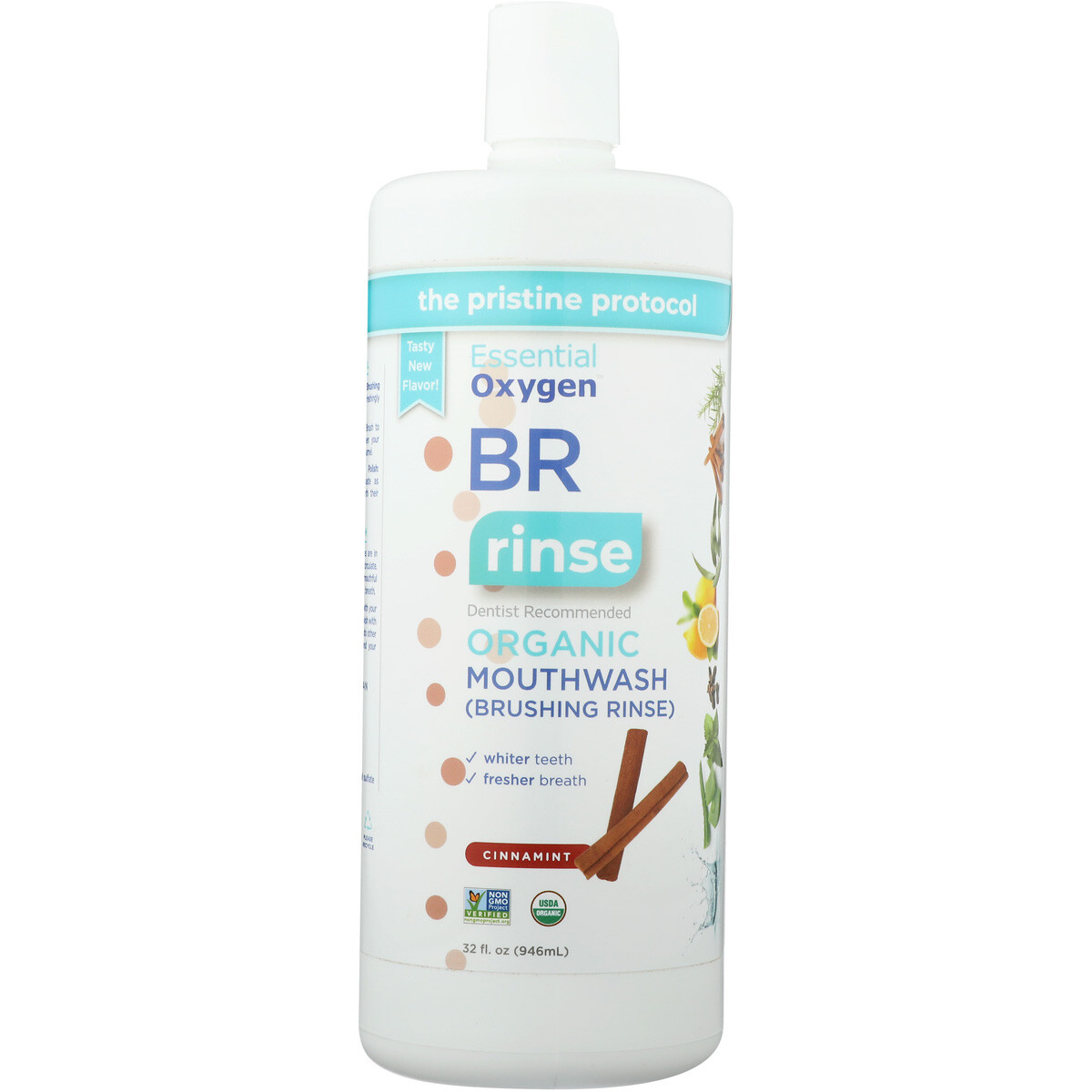 Essential Oxygen BR Rinse Organic Mouthwash Cinnamint 32 oz | eBay