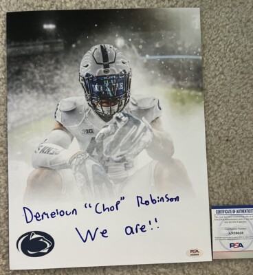 Chop Robinson Autographed Photo 11x14 Penn State Nittany Lions Signed ...