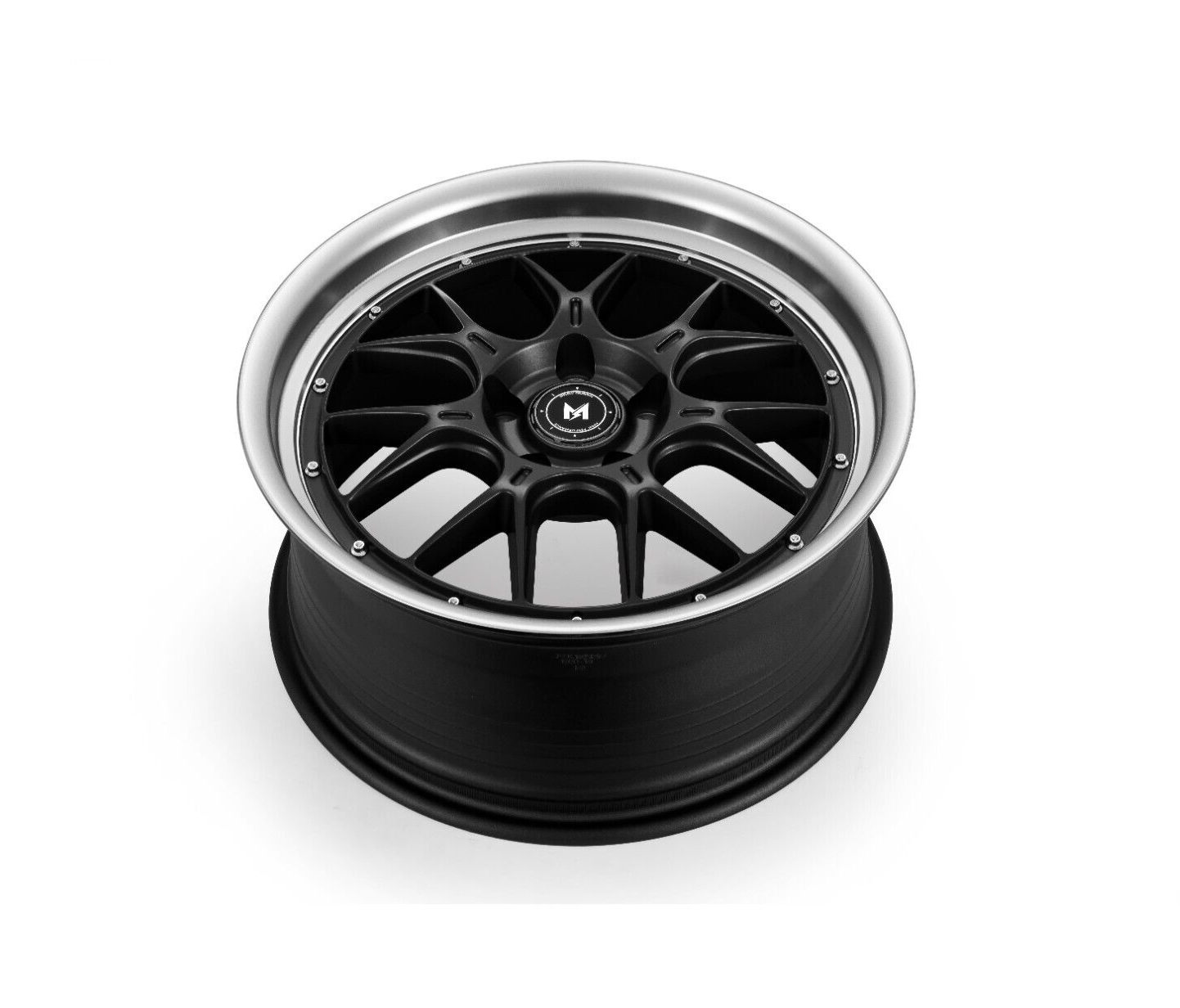 MFlow MFL2 Deep Dish Lip Wheels Matte Black 19x9.5 5x114.3 ET30 CB73.1 ...