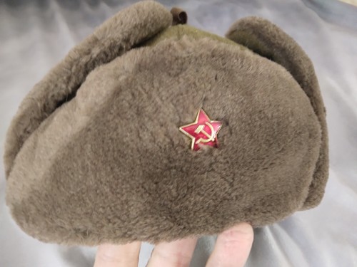 REPLICA USSR, Soviet Russia style Siberian military hat. Wool with ...