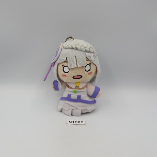 Re:ZERO C1502 Emilia Finger Puppet SEGA Keychain 4" Mascot Plush Toy ...