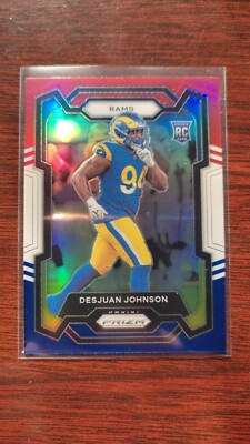 DESJUAN JOHNSON - 2023 Panini Prizm Football #356 - Red White & Blue RC ...