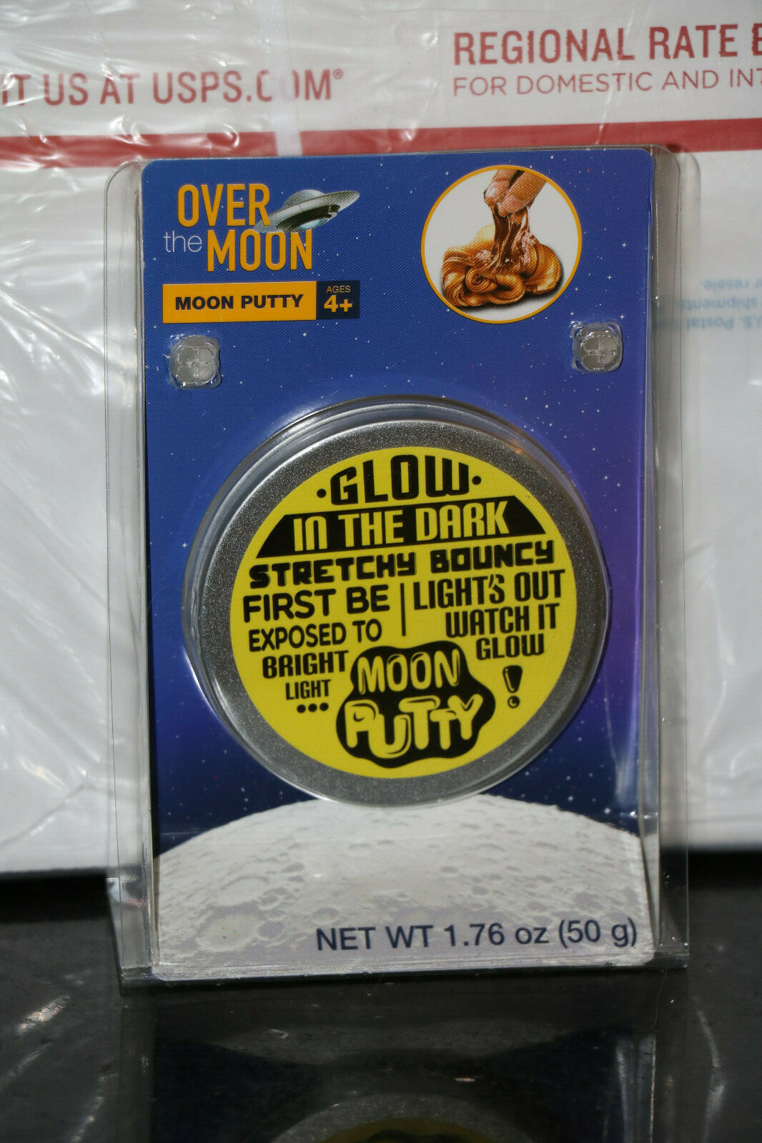 Over The Moon Gold Metallic Moon Putty Toy Age 4 Stretchy Bouncy for ...