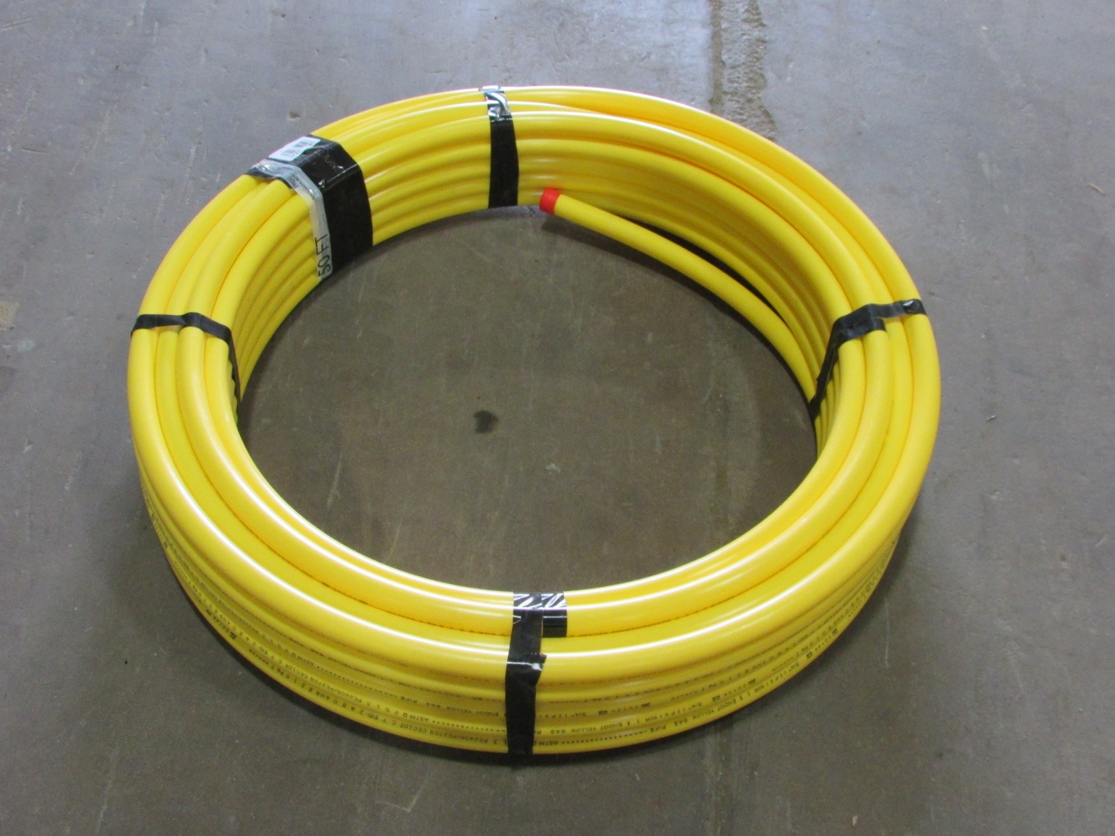 NEW! ENDOT POLYETHYLENE GAS PIPE LINE TUBING, 1.05" O.D. x 150', YELLOW ...