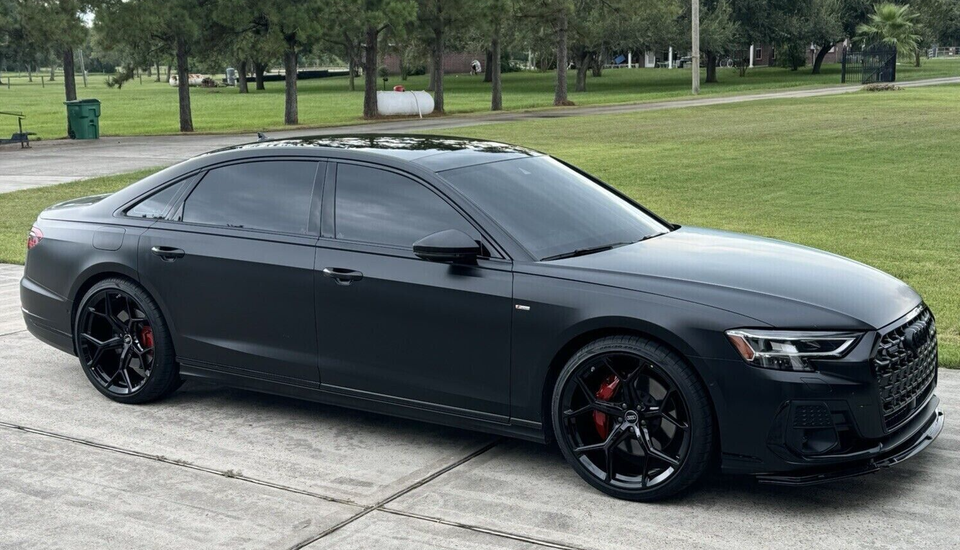 22x10 GLOSS BLACK WHEELS FITS AUDI A7 S7 RS6 A8 SQ5 Q7 Q8 SRQ7 RSQ8 ...