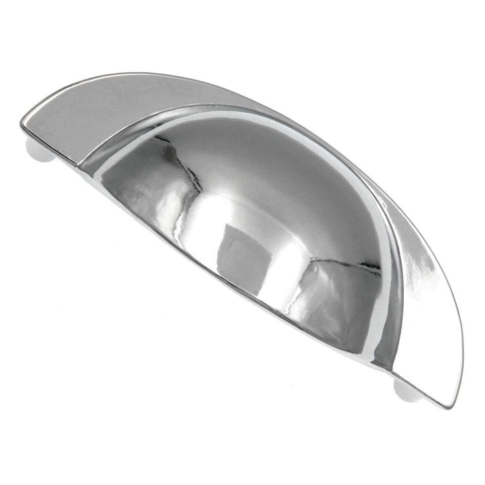 Polished Chrome 3"cc Hickory Hardware Eclipse P344-26 Drawer Cup Pull ...
