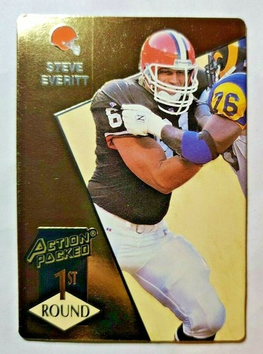 1993 Action Packed Football Card #176 Steve Everitt RC Rookie Cleveland ...