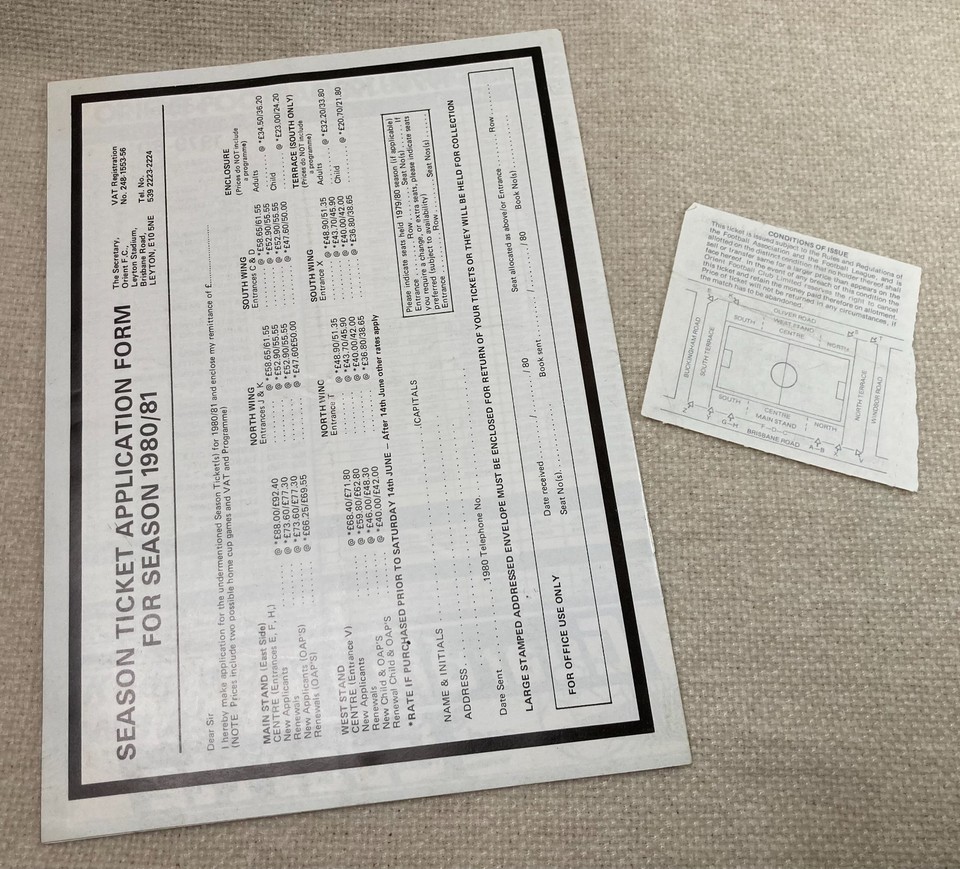 Leyton Orient FC v Leicester City 1980 football programme Division 2 ...